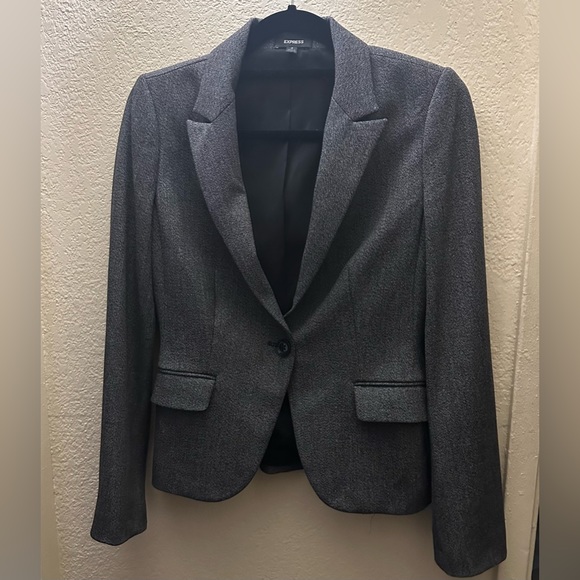 Express | Jackets & Coats | Express One Button Editor Cropped Blazer 4 ...
